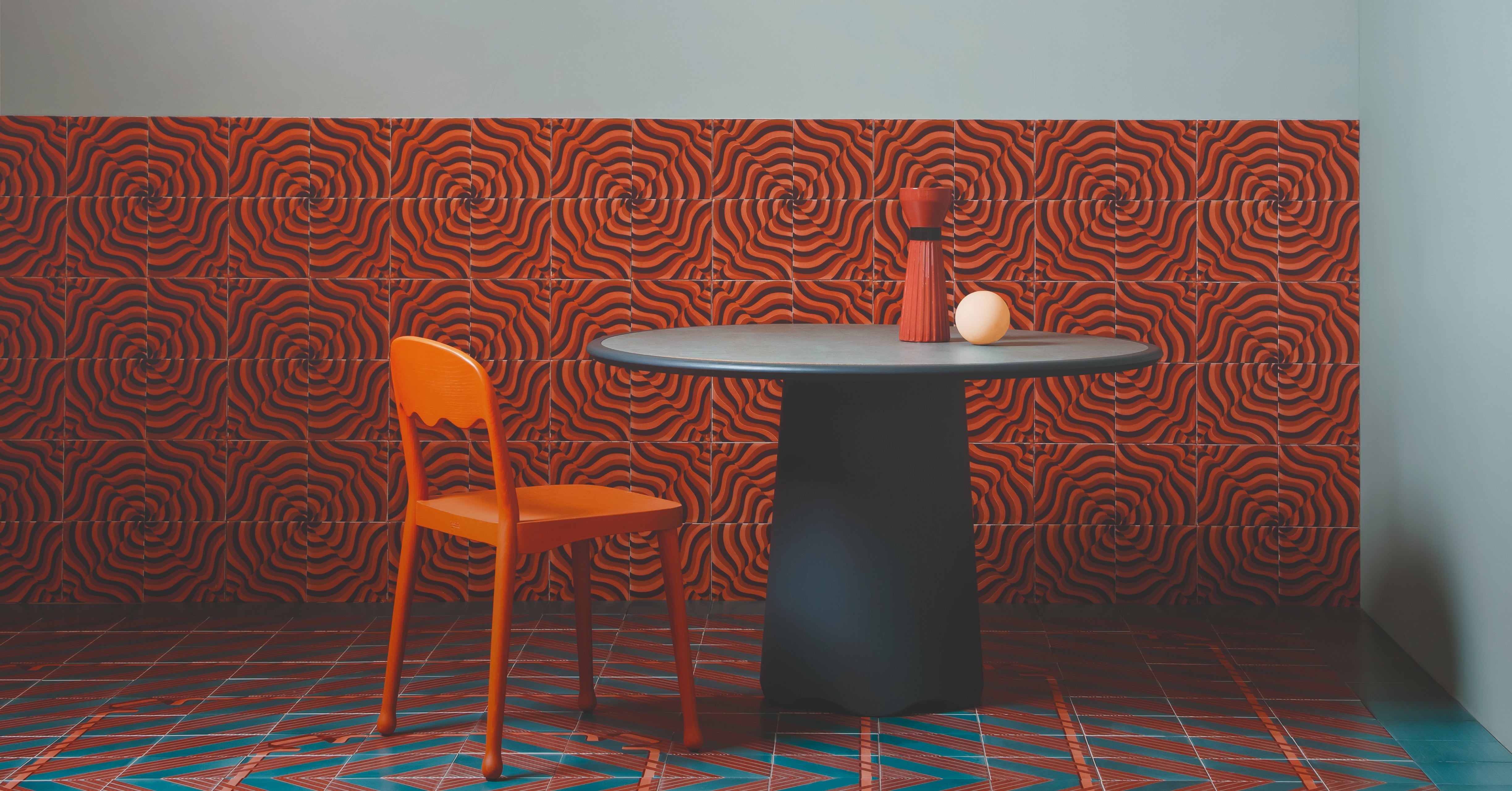 Italian designer ceramic tile in stripes, sand, shell patterns | clé