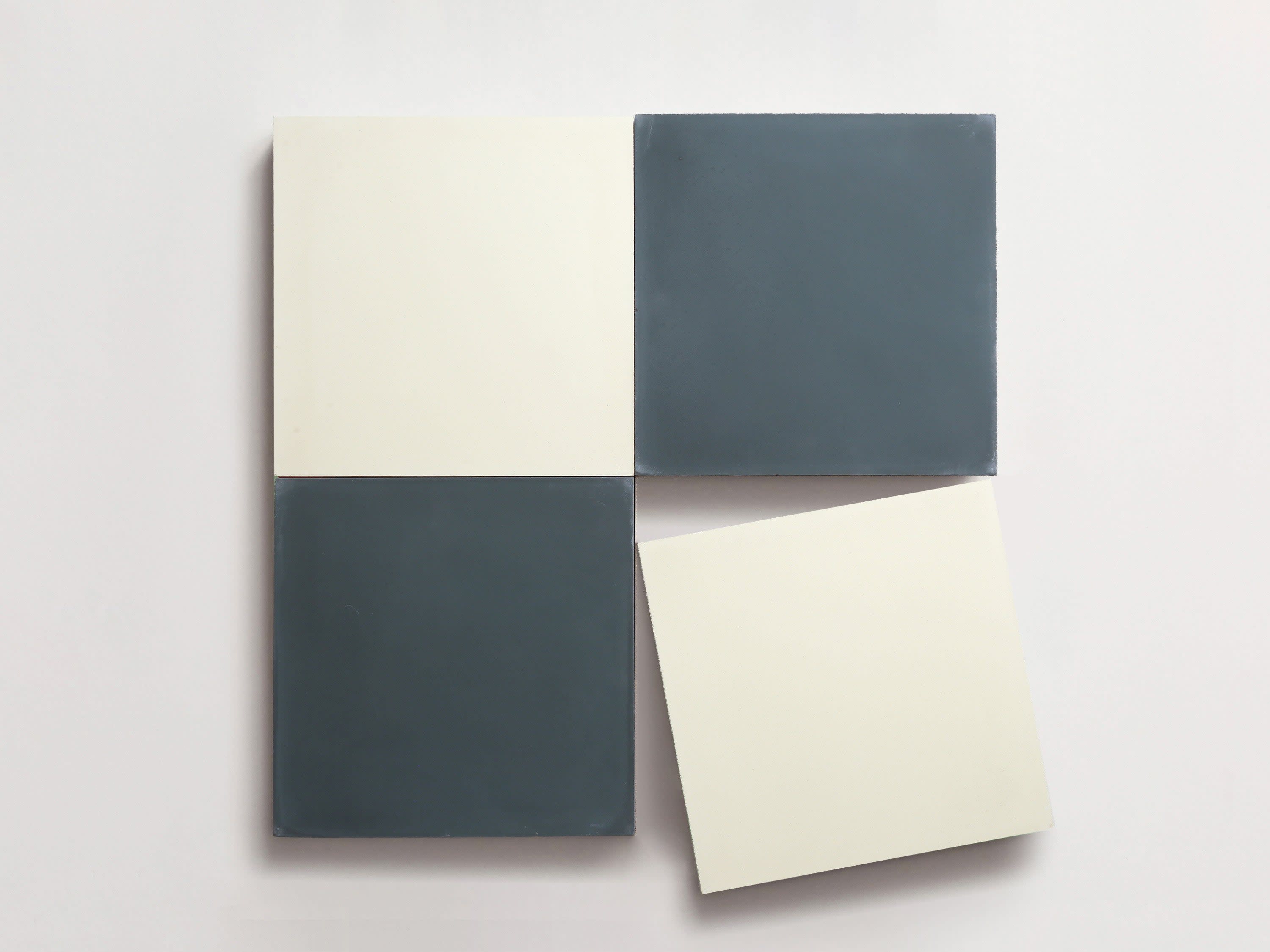8x8 square | white & blue | checkerboard cement tile | clé – clé tile