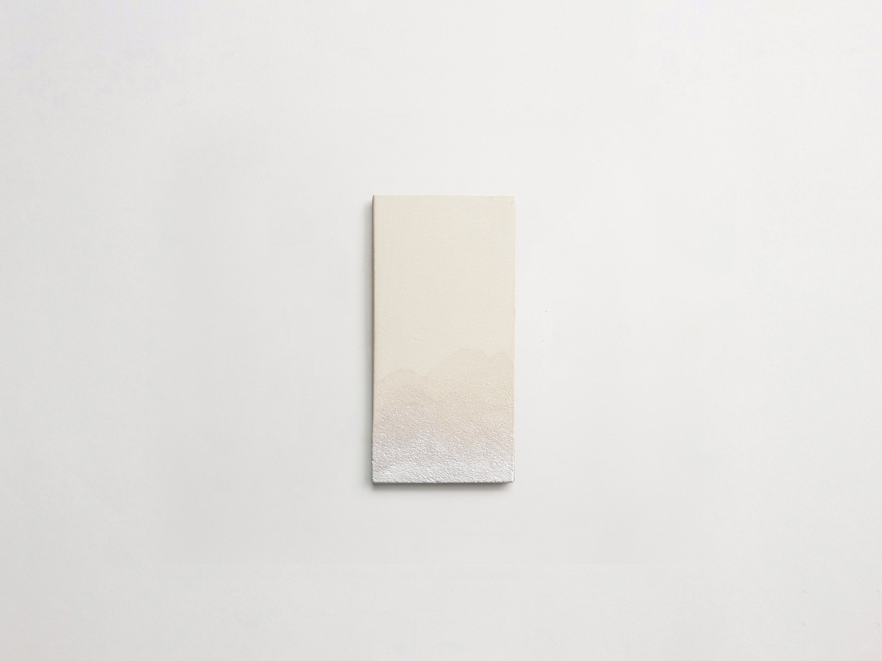 Ceramic Shibori Tile | White 8x4 | Grey Dip | clé tile