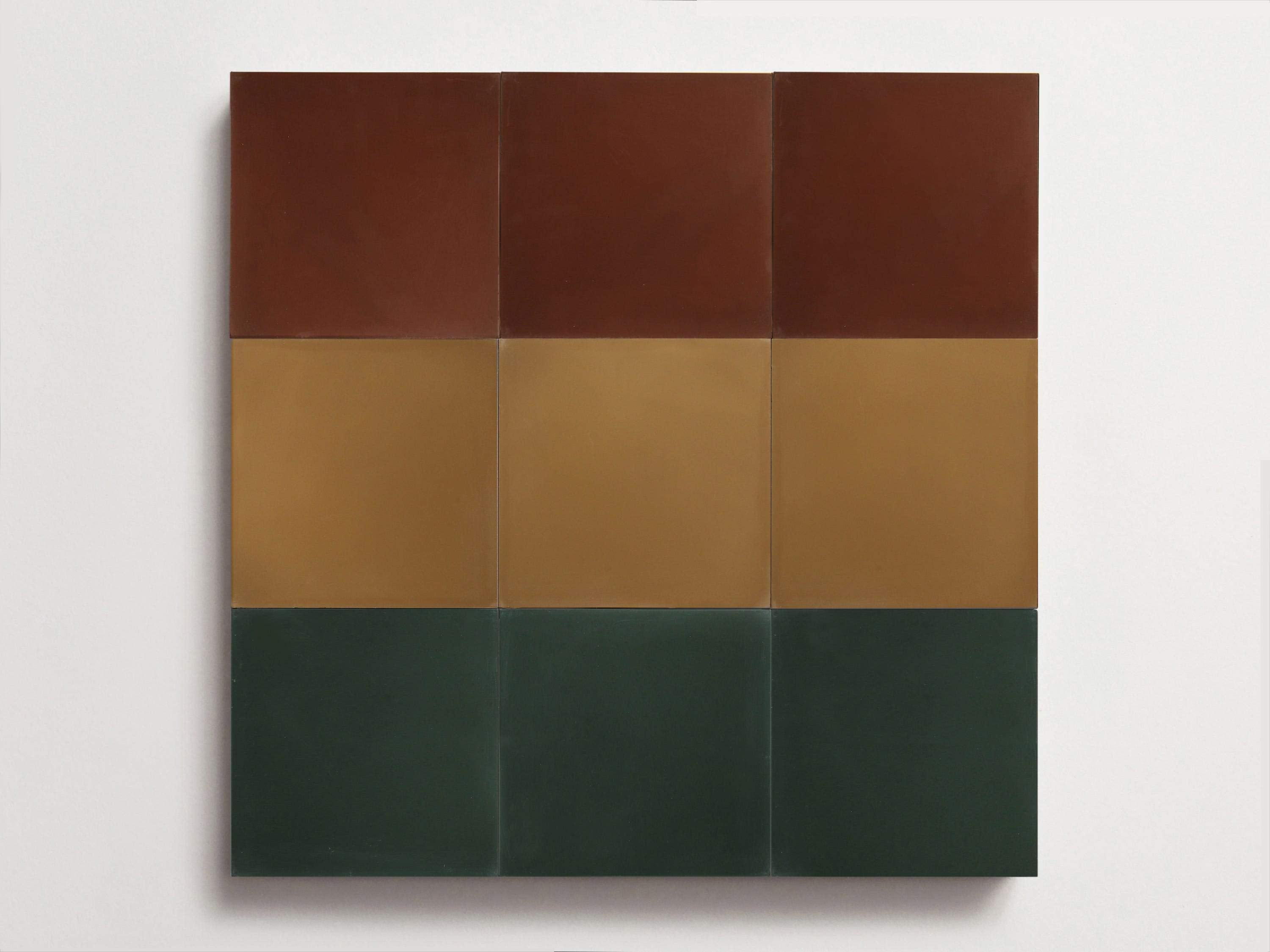 8x8 square | red, green & brown | checkerboard cement tile | clé – clé tile