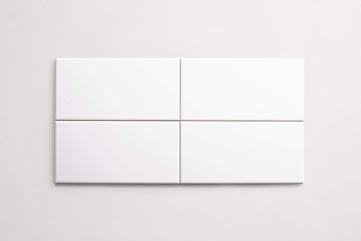 clé tile | ceramic | white | 4"x8" subway | matte