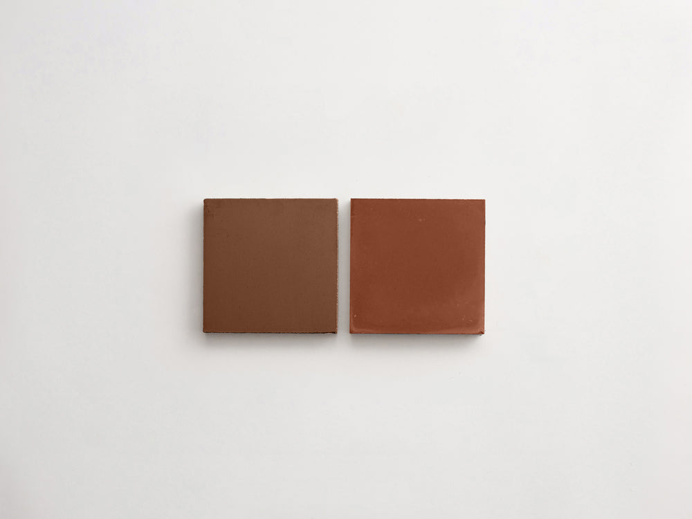 4x4 square | brown | checkerboard cement tile | clé – clé tile