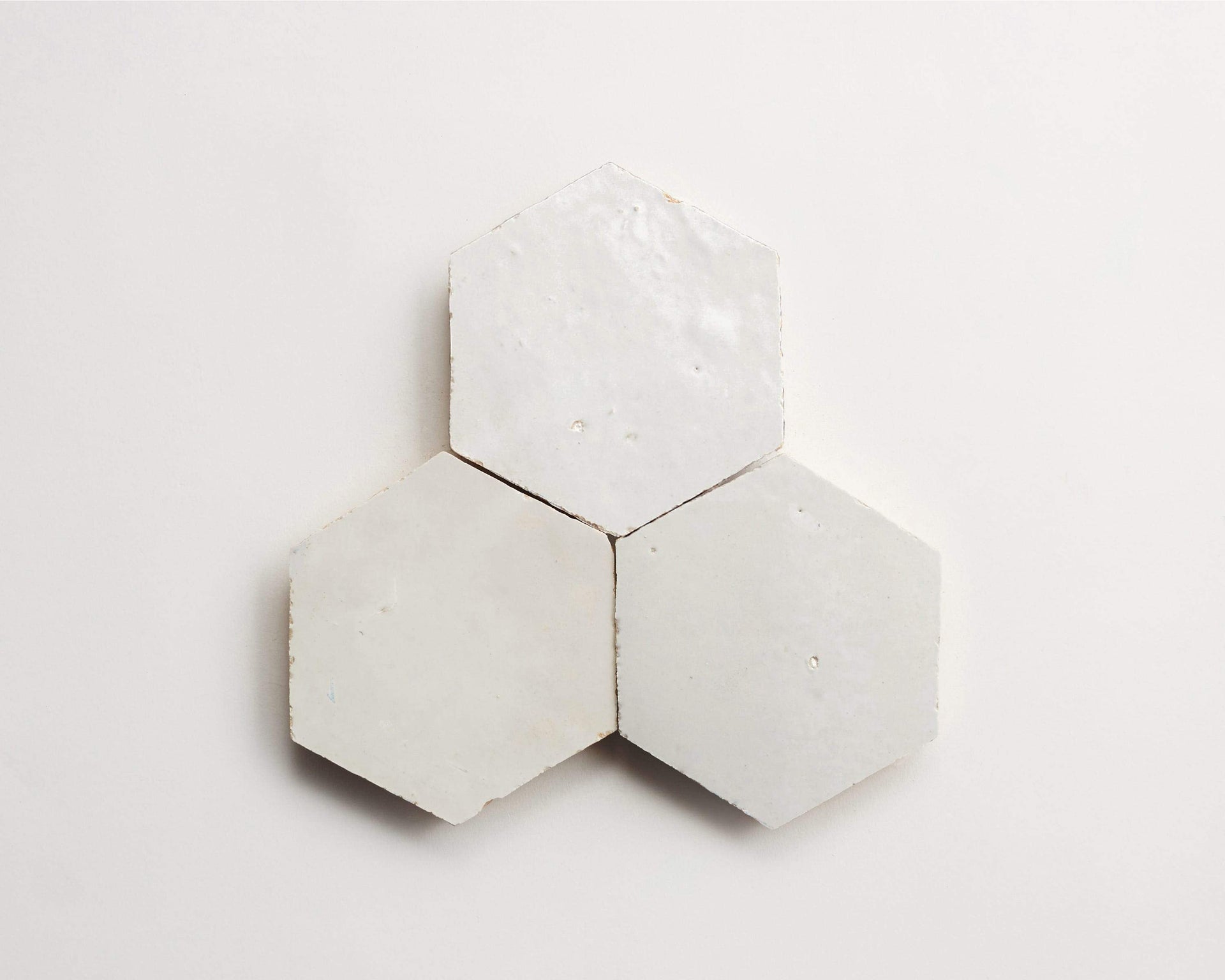 white zellige tile | weathered white hexagon | clé | clé tile