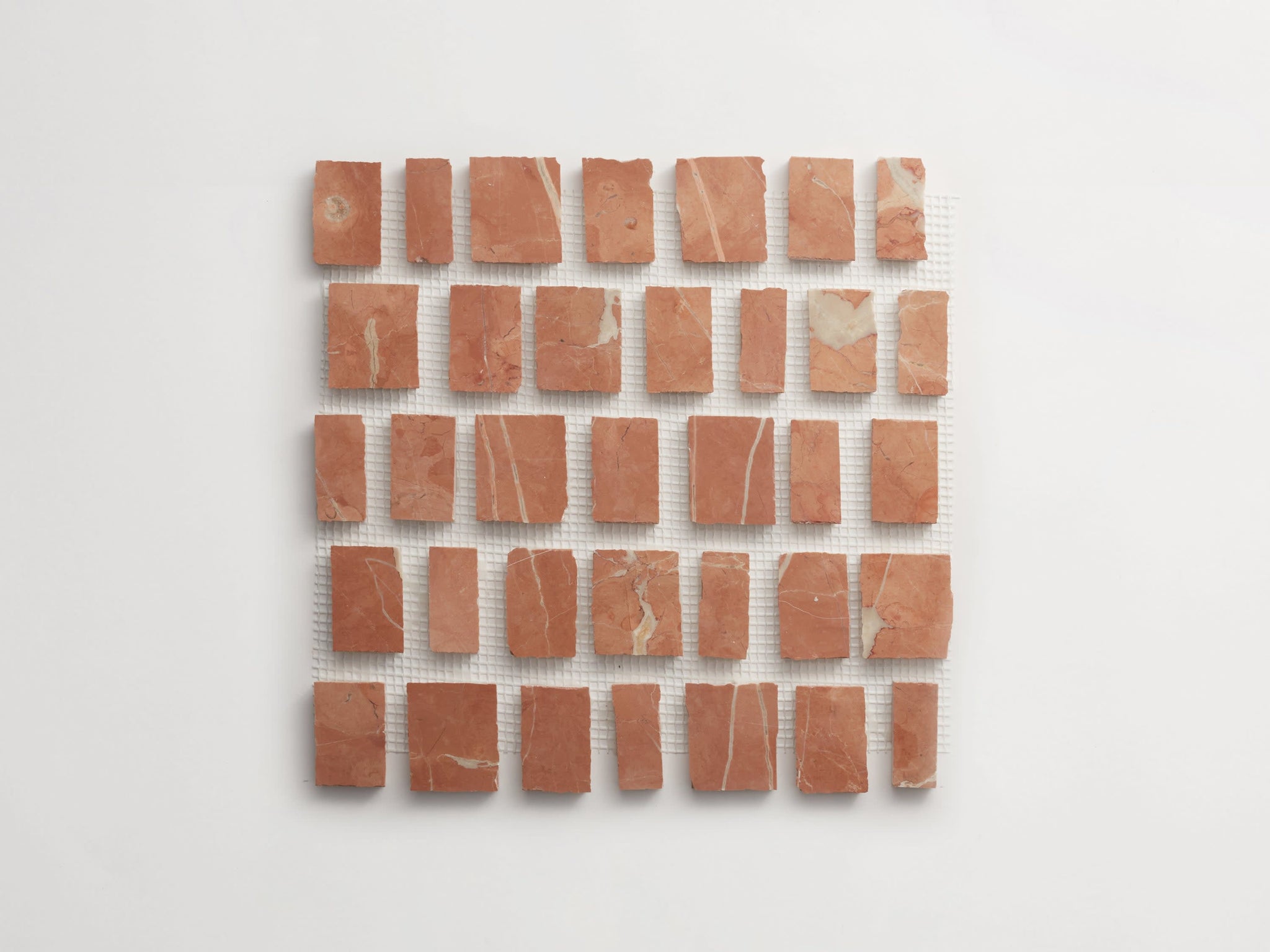 red marble | rojo alicante | large grout joint mosaic | clé – clé tile