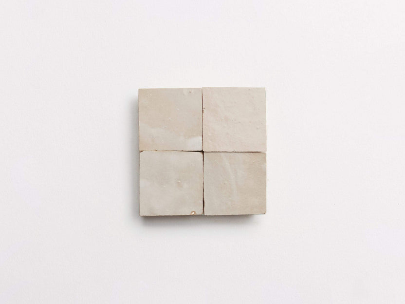 zellige tile | neutral tile | parched vellum 2" square | clé | clé tile