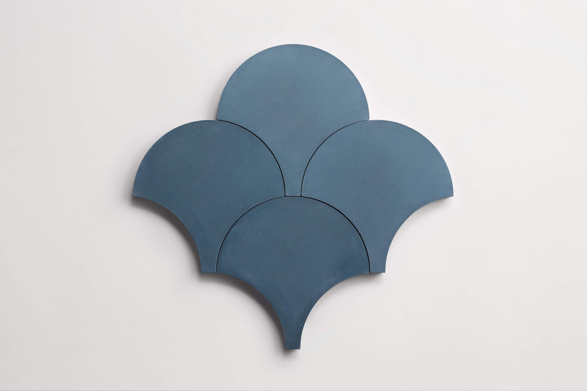 Cement Tile 8x8 Scallop | Federal Blue | clé | clé tile