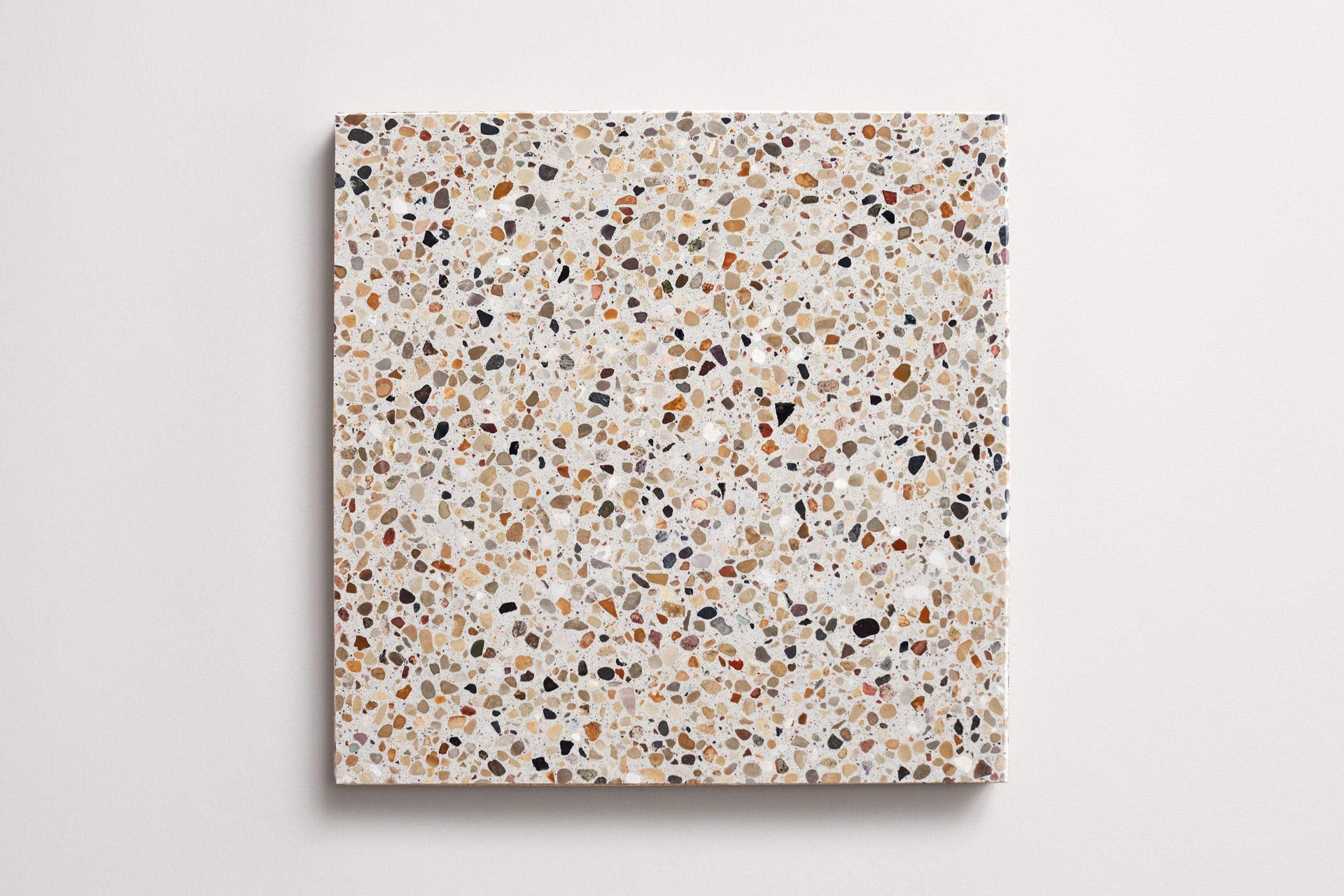 clé tile | forage terrazzo | cement | white | square 12x12