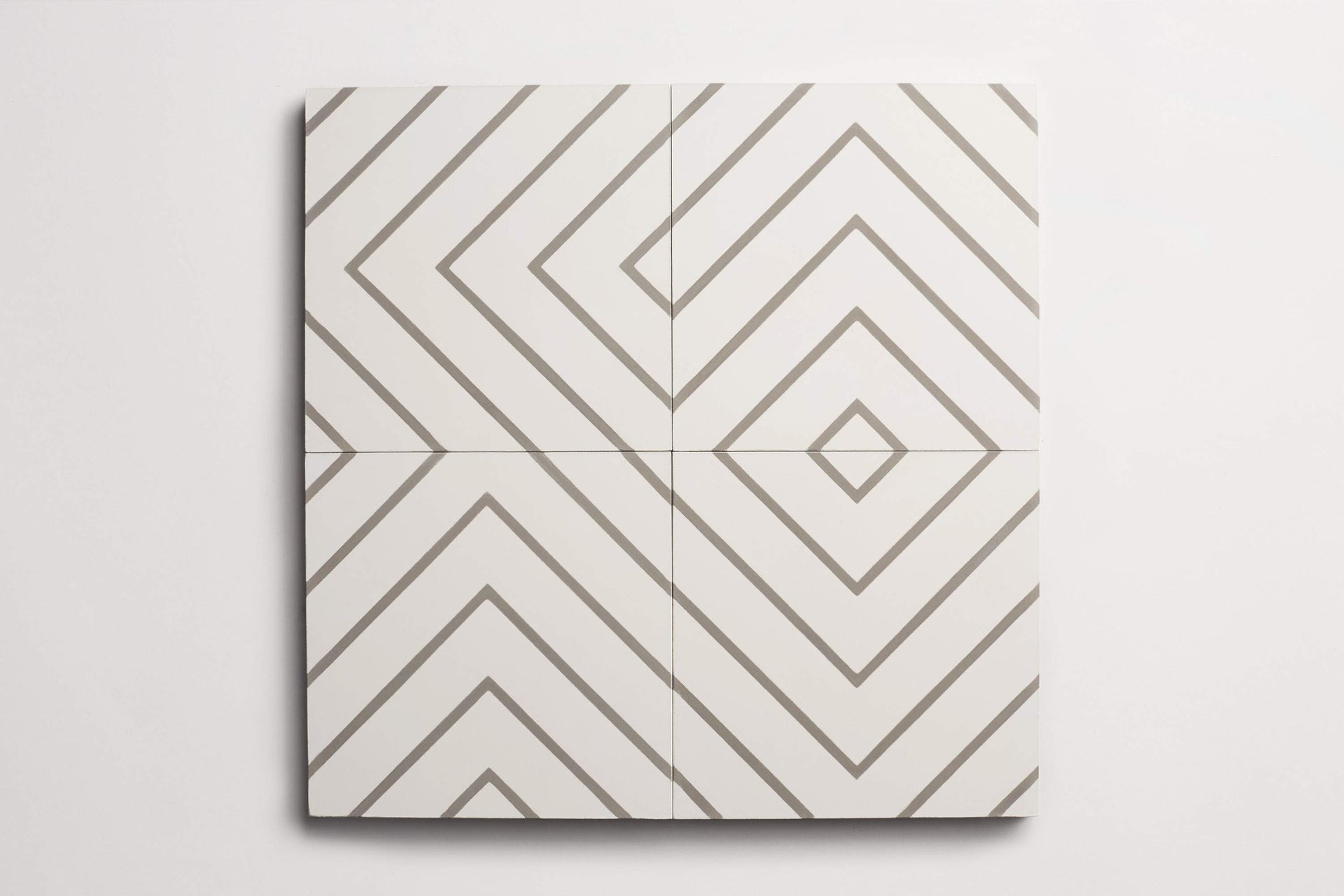 clé tile | concrete cement | zenith | grey pinstripe on white