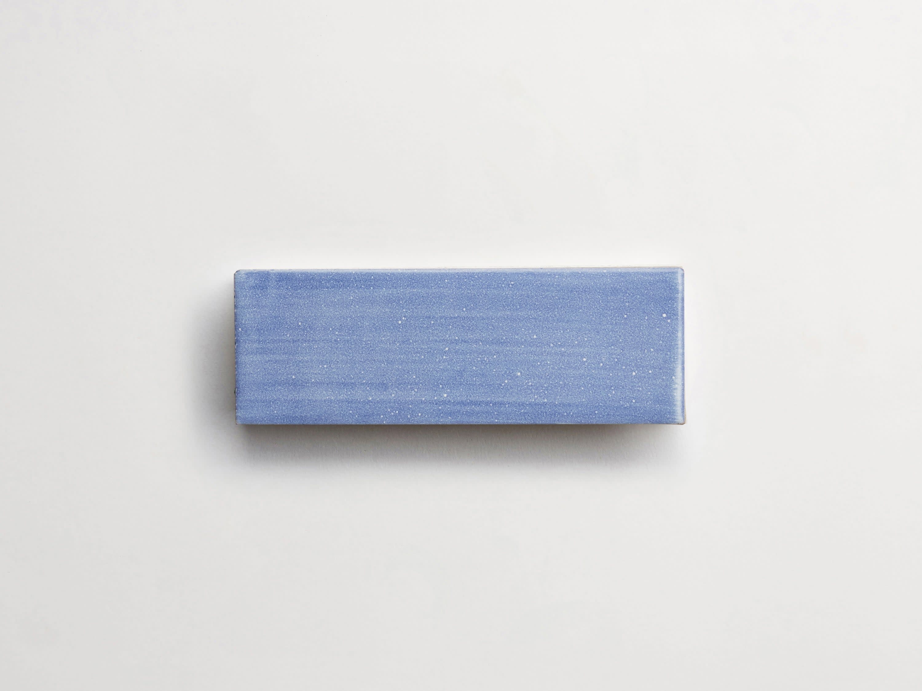 painted medium blue rectangle tile delft ceramic majolica – clé tile