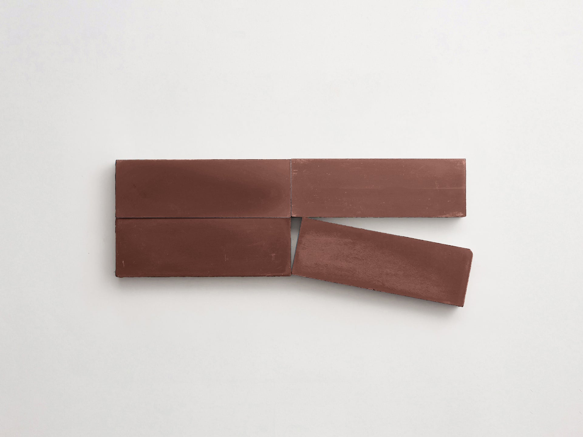 Cement tile | solid colors | 6x2 Rectangle | Chestnut Brown | clé