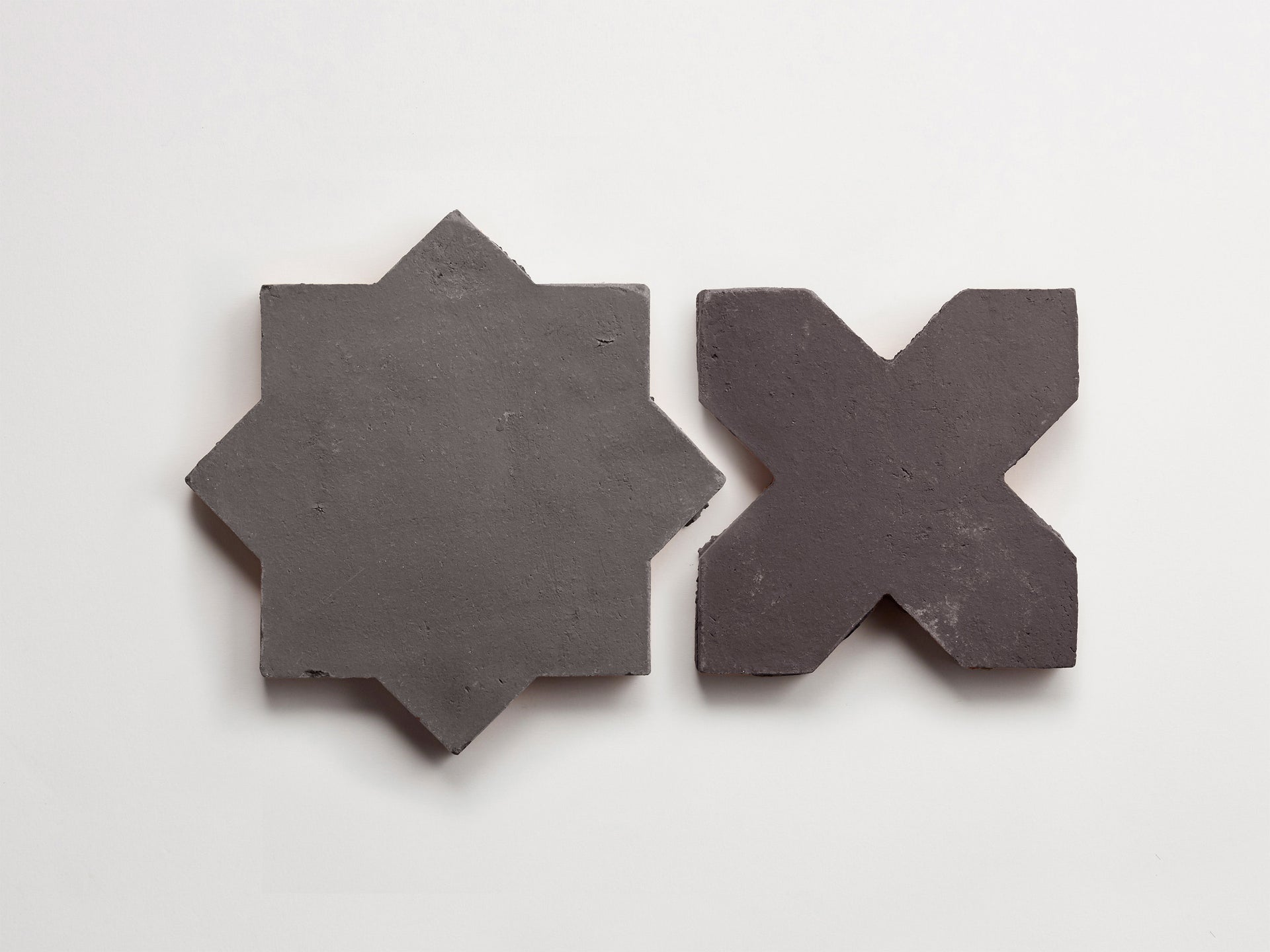 Terracotta Tile | Star + Cross | Unfinished Black | clé Tile