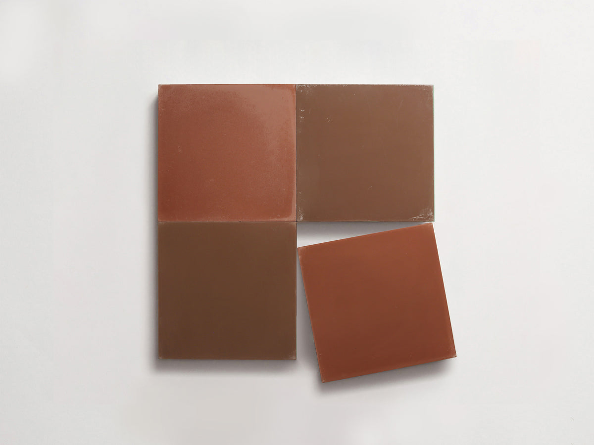4x4 square | brown | checkerboard cement tile | clé – clé tile