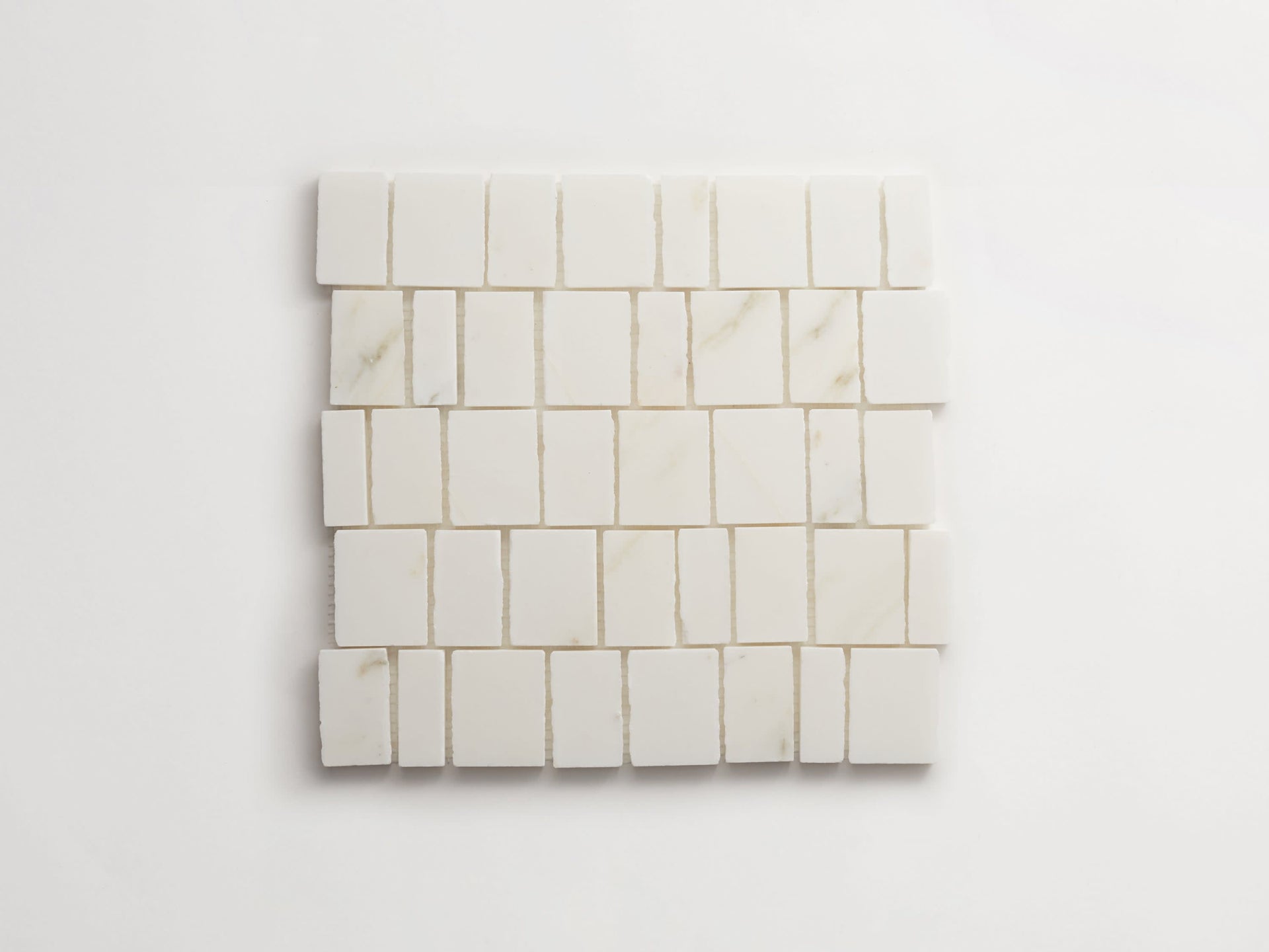 calacatta gold | mosaic tile | rough cut lapidary | clé – clé tile