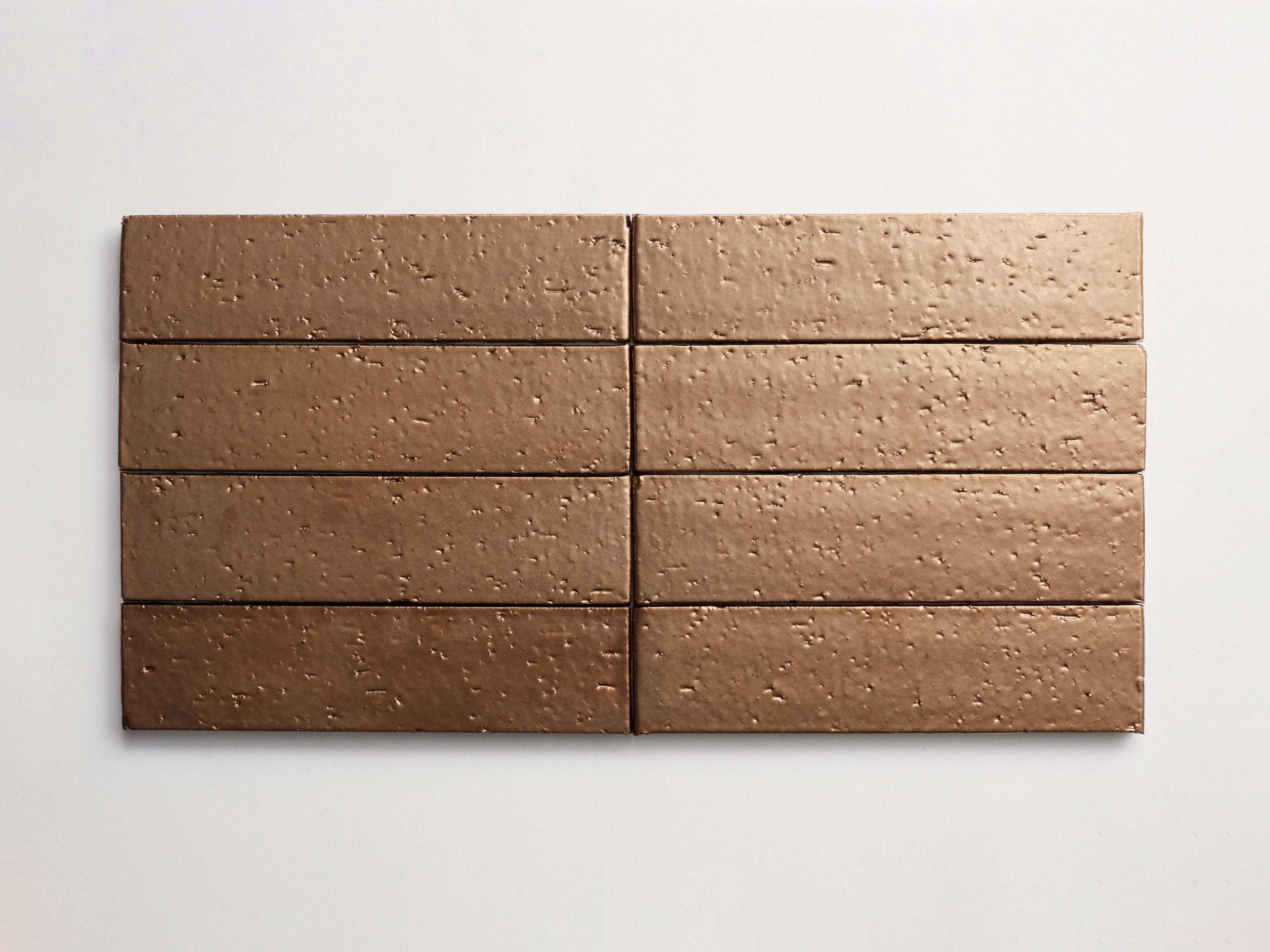 modern farmhouse brick tile | bronze gold matte | 9.5 x2.5 | clé tile
