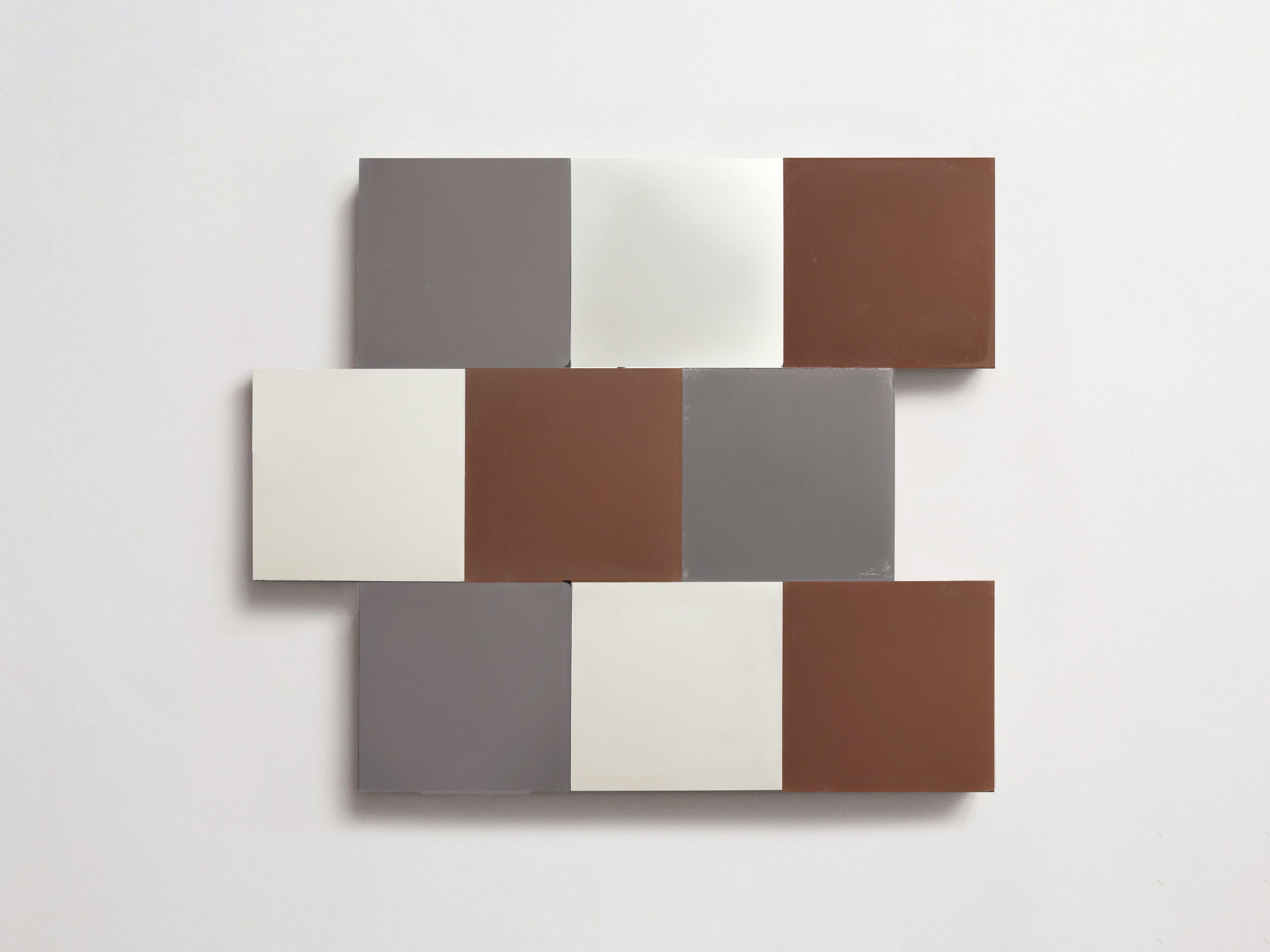 Cement Checkerboard Tile Trio 4x4 | Grey, White, Brown | clé