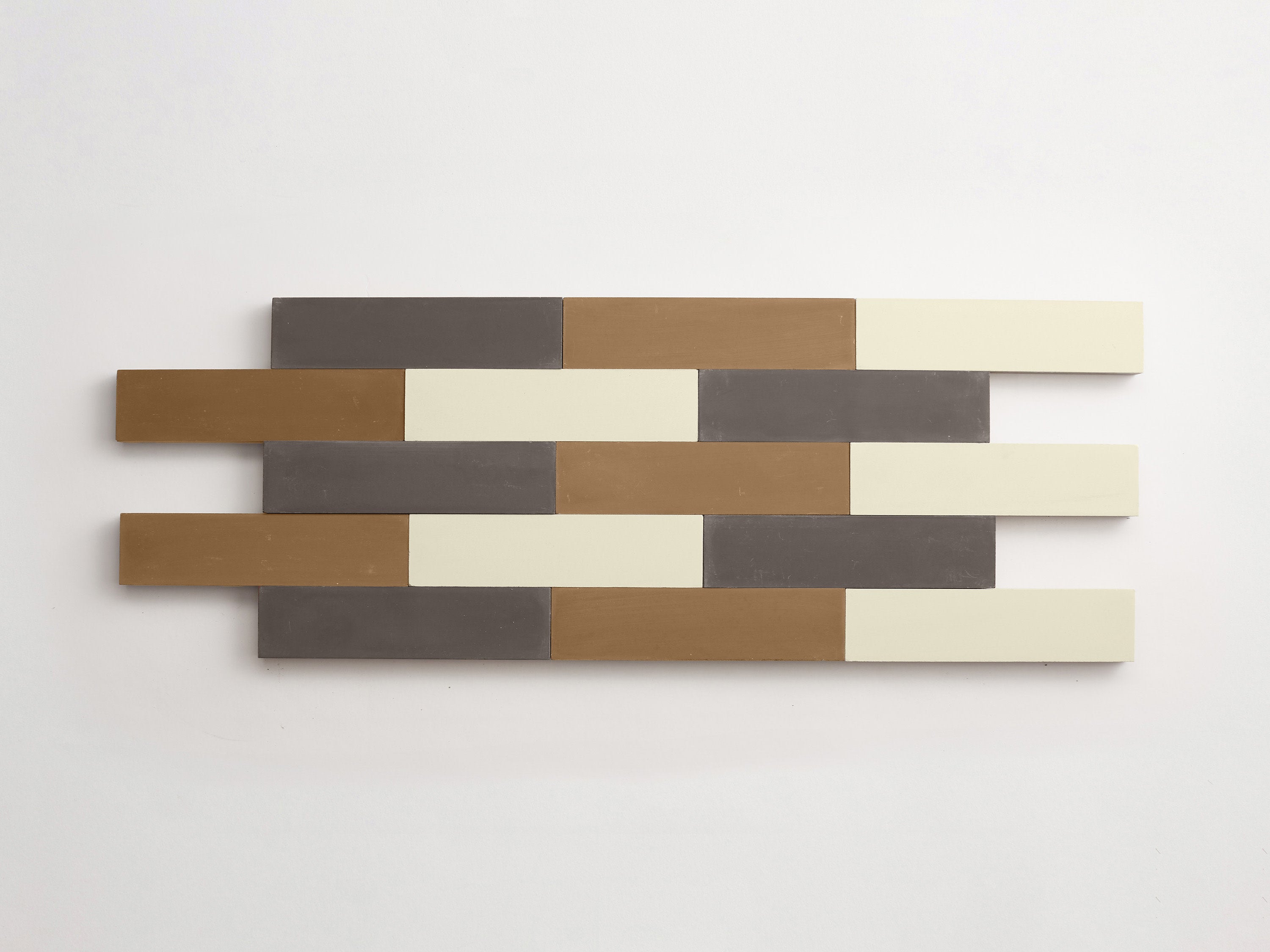 3x12 rectangle | brown, white, grey | checkerboard cement tile | clé ...