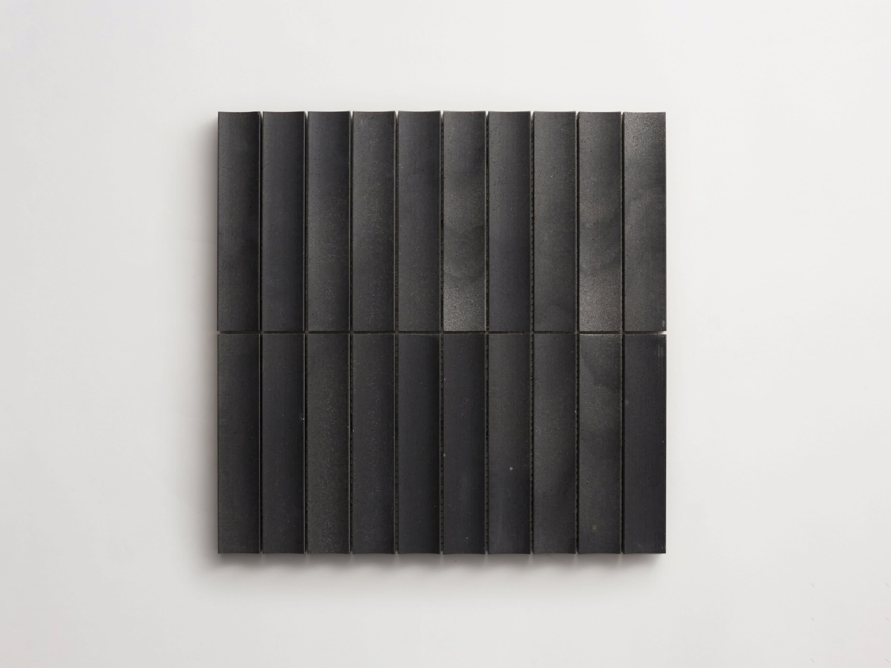 lapidary mosaic fluted tile sheet| warm black | 6 x 1.25 – clé tile