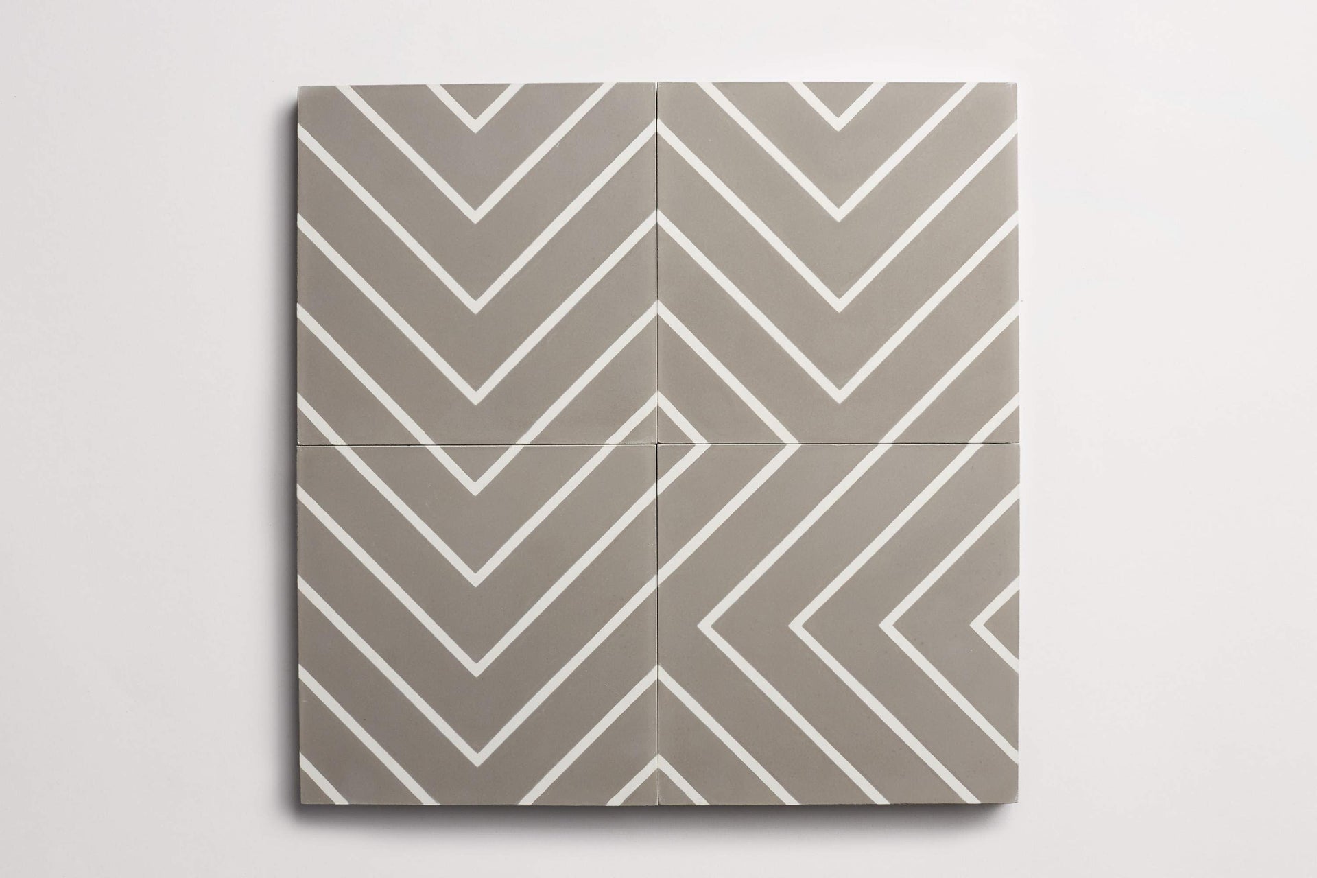 clé tile | concrete cement | zenith | white pinstripe on grey