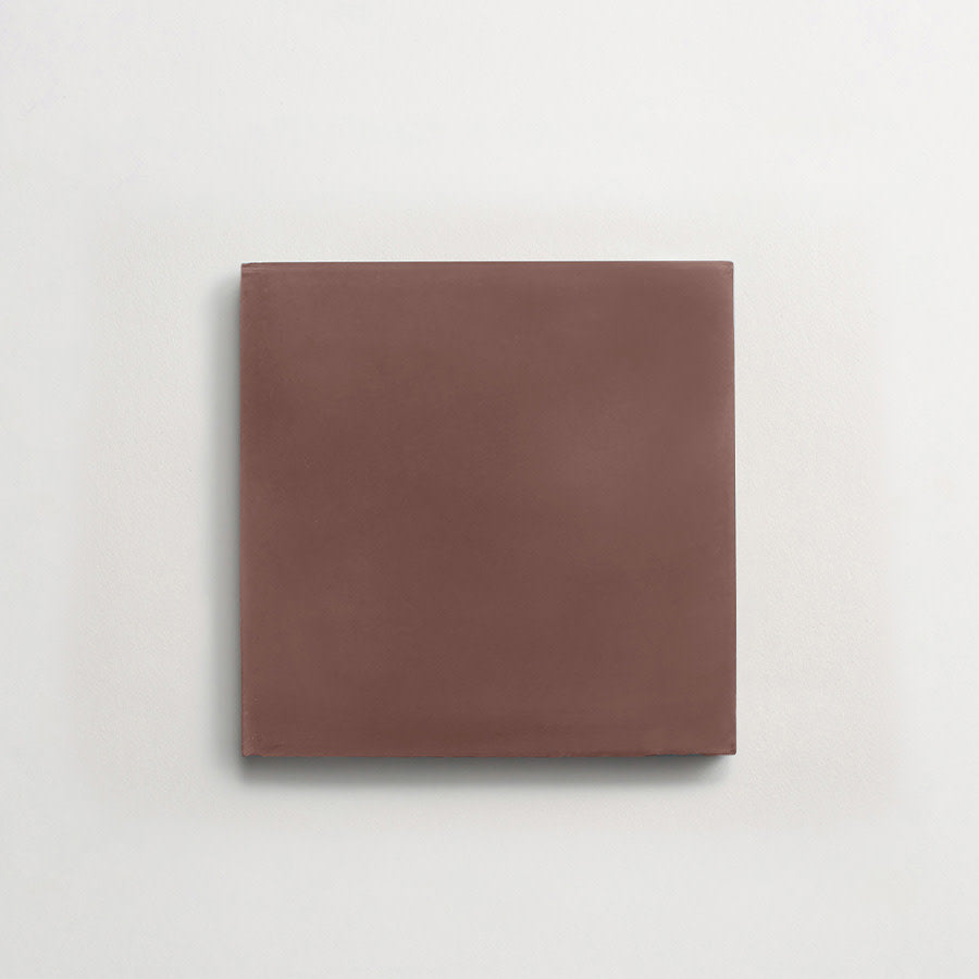 Cement tile | solid colors | 8x8 Square | Fig Brown | clé