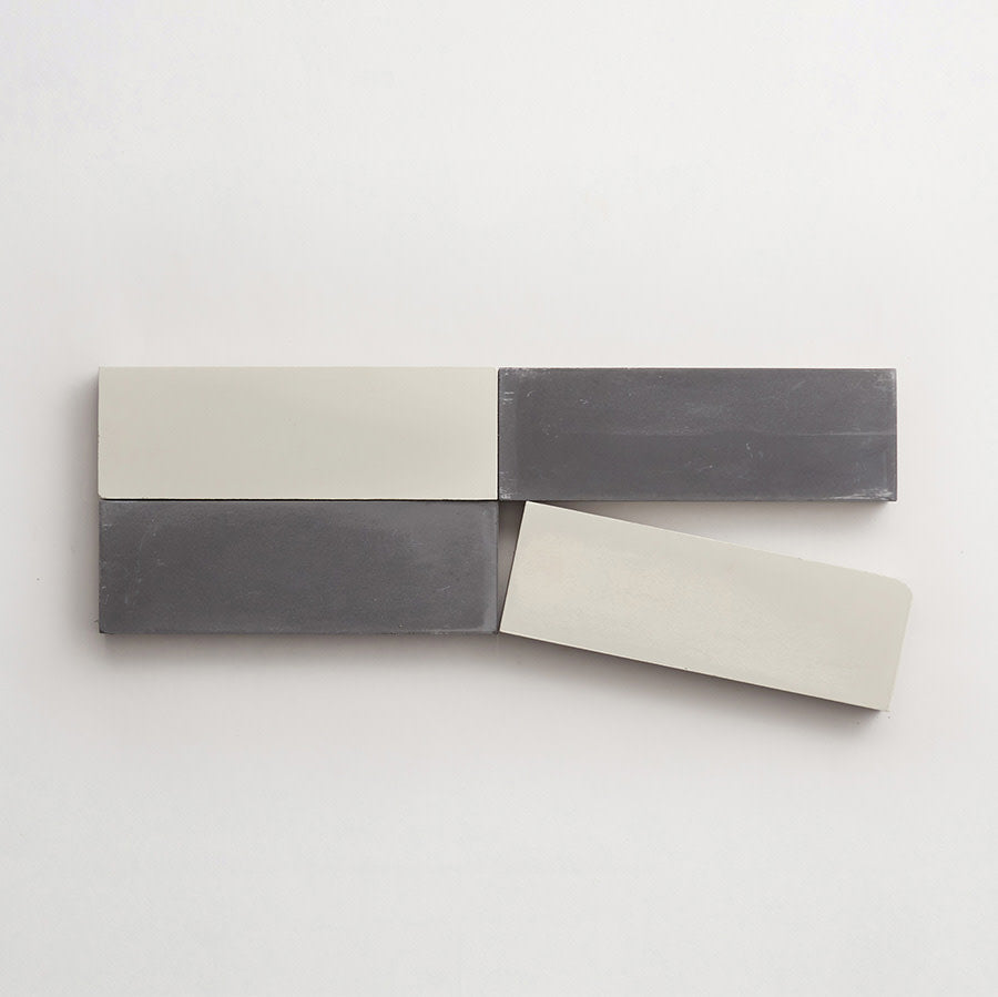 Cement Checkerboard Tile Bundle 6x2 | White, Grey | clé