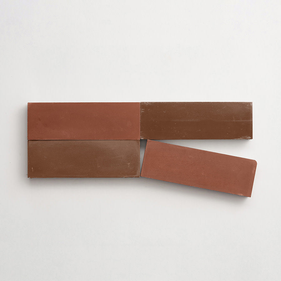 Cement Checkerboard Tile Bundle 6x2 | Brown, Maroon | clé