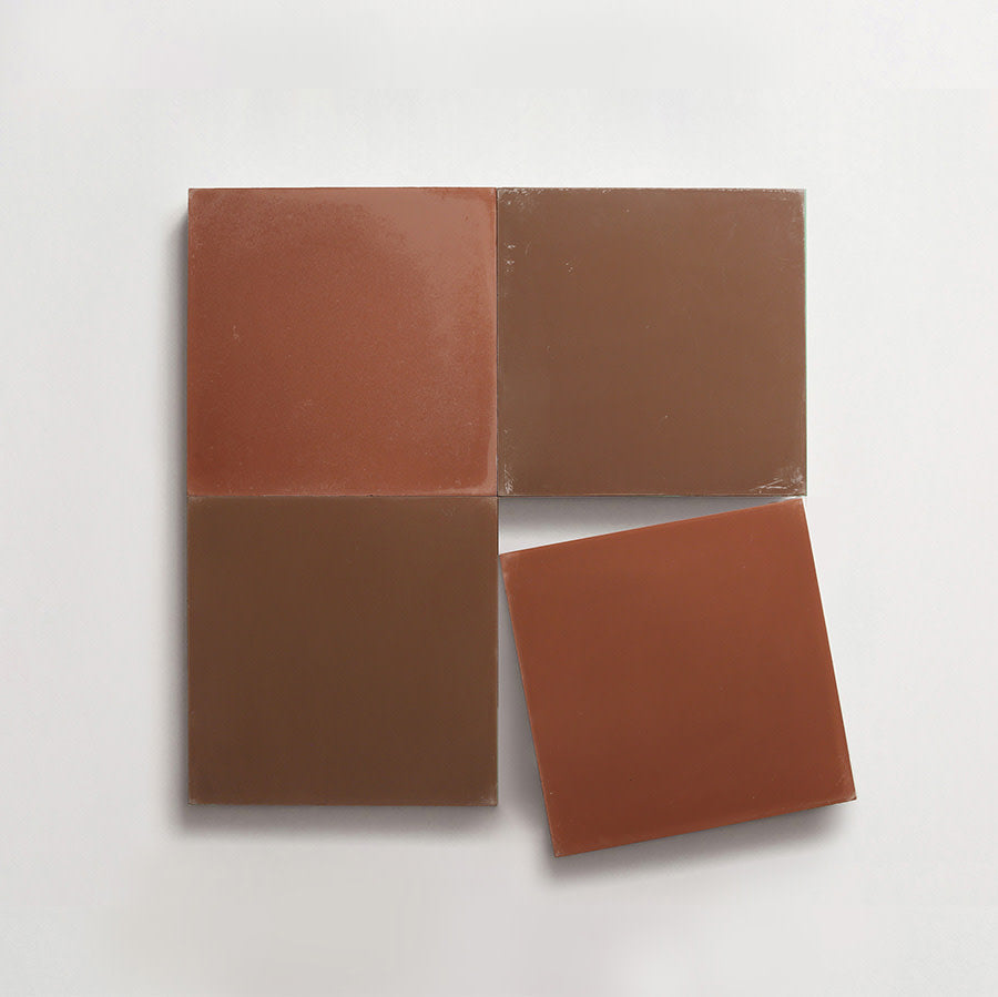 Cement Checkerboard Tile Bundle 4x4 | Brown, Maroon | clé