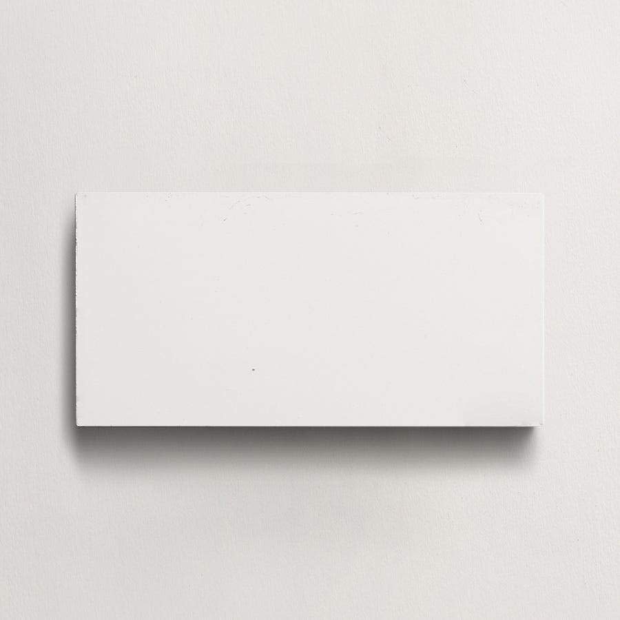 Cement tile | solid colors | 8x4 Rectangle | White | clé