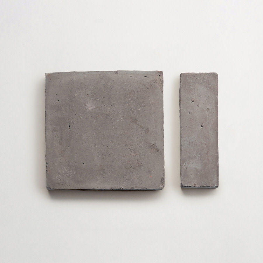 Terracotta Tile | 4" Square + Rectangle | Unfinished Grey | clé Tile