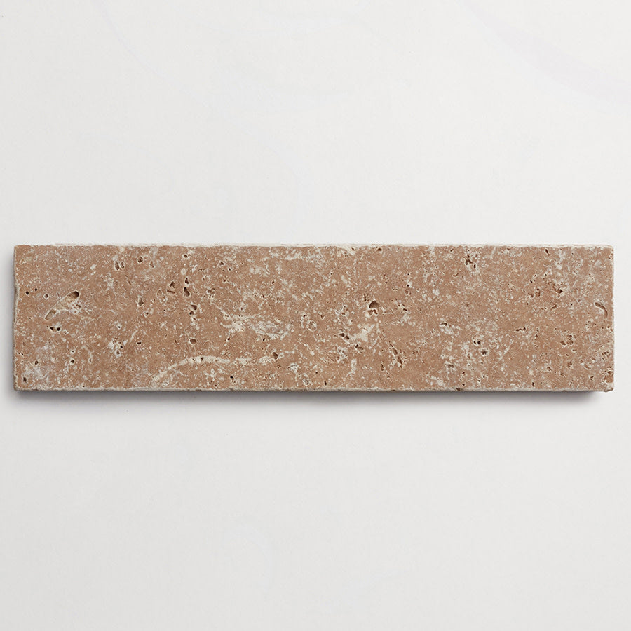pantry pavers | tumbled travertine | 3x12 sand tile | clé