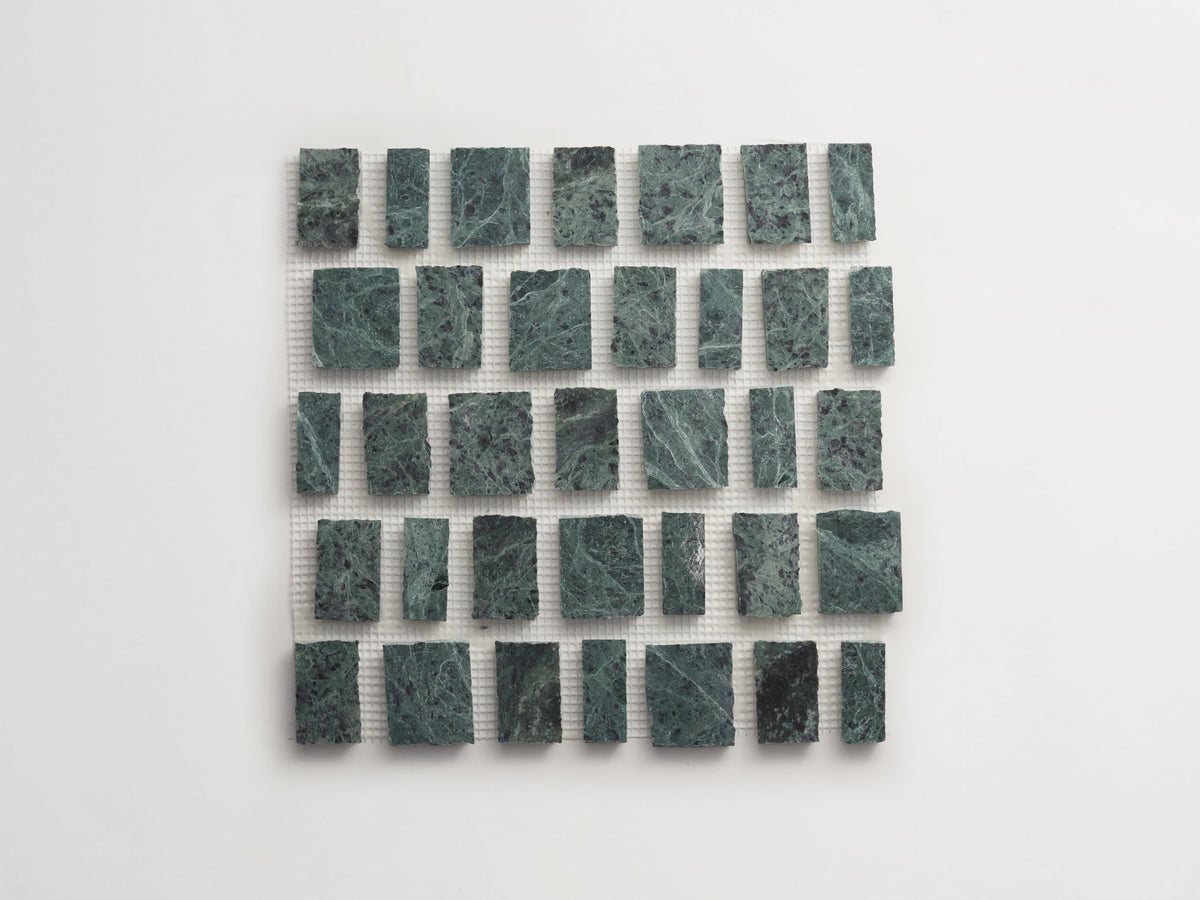 green marble | mosaic tile | lapidary large joint | clé tile
