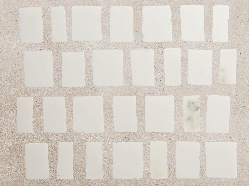 mosaic tile | calacatta gold | large joint lapidary | clé – clé tile