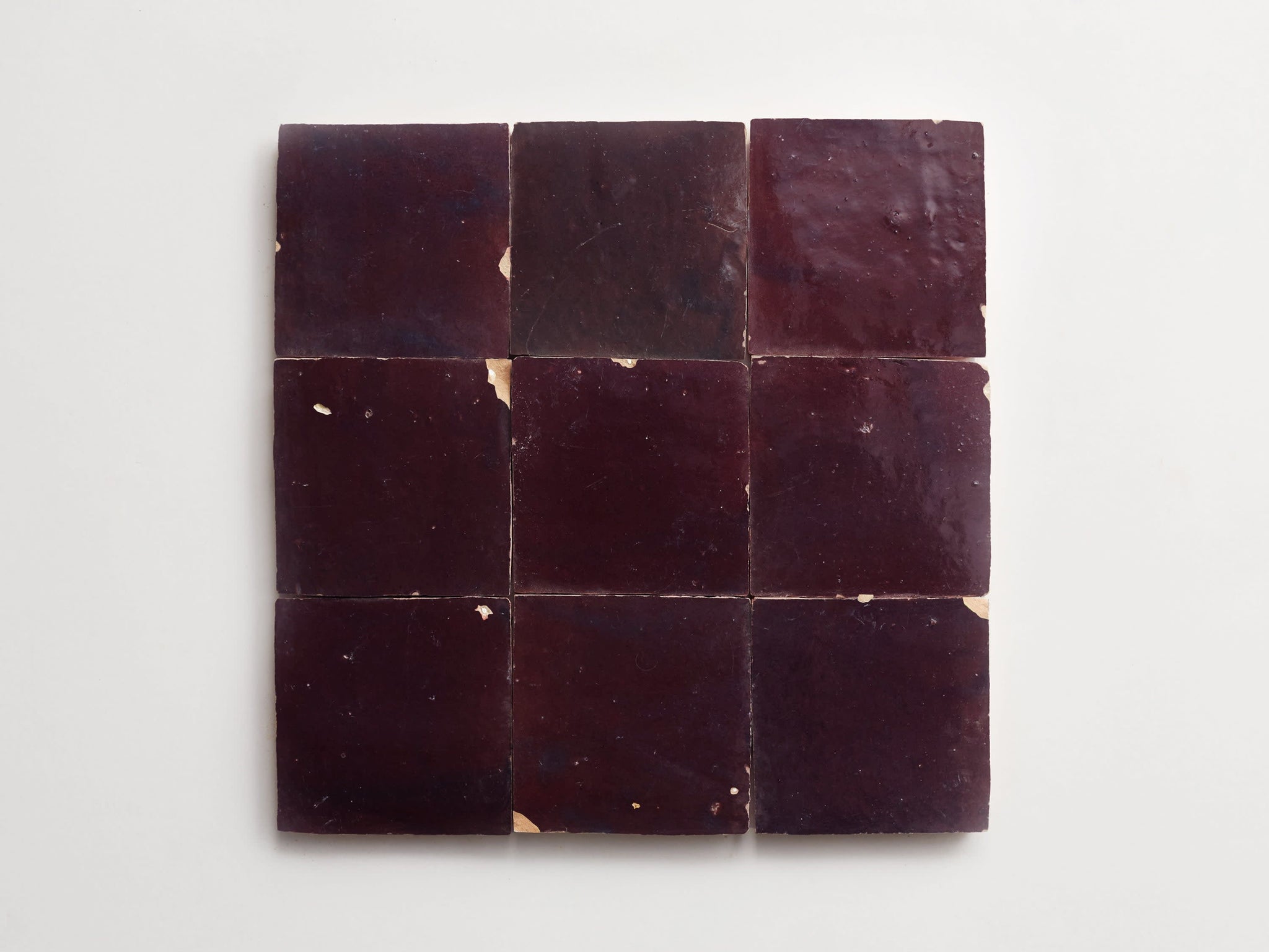 zellige tiles | midnight port purple 4" square | clé – clé tile