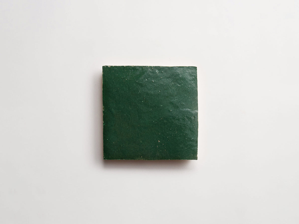 zellige tile | secret lagoon deep green 4" square | clé | clé tile