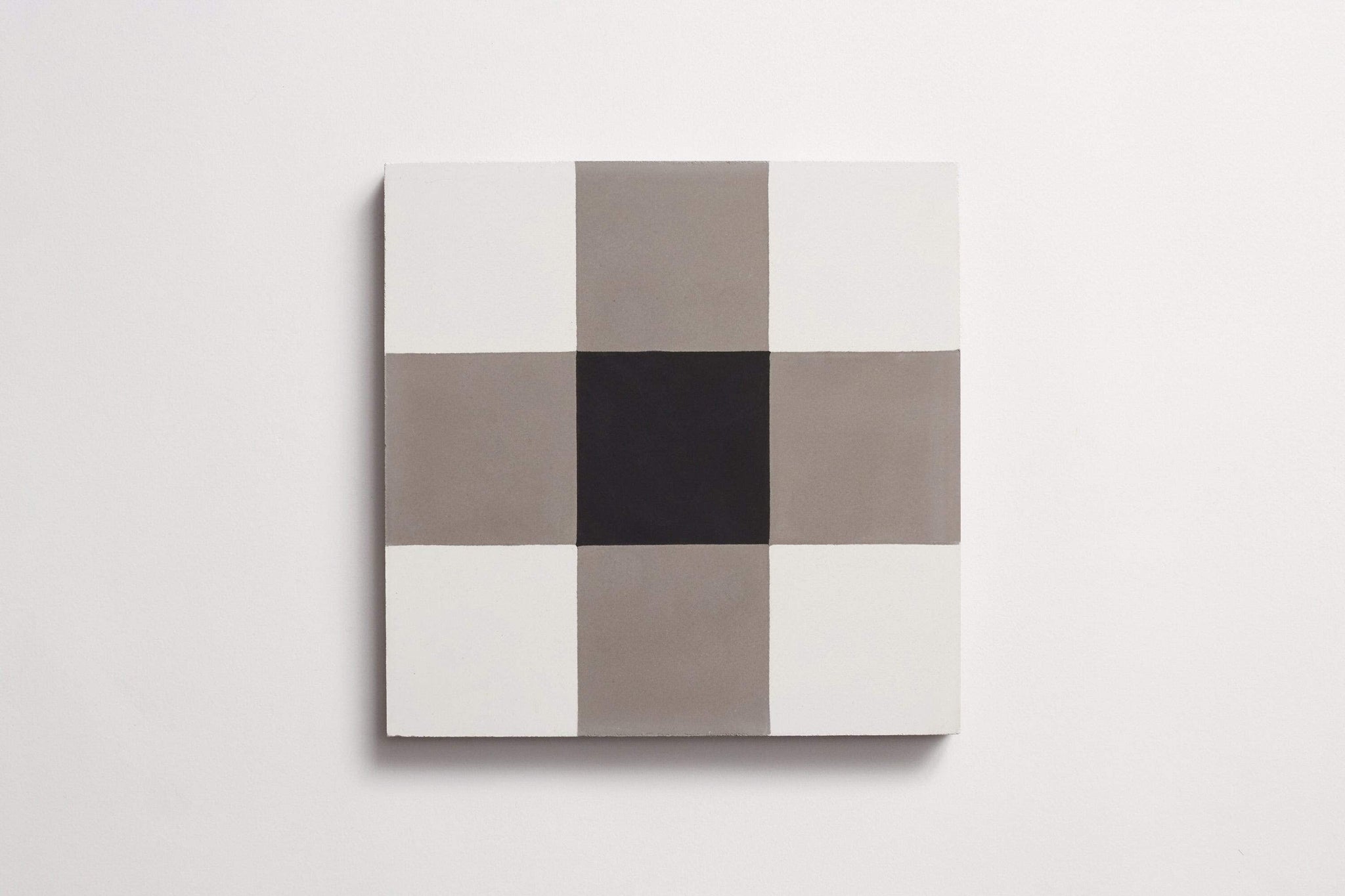clé tile | concrete cement | checkmate | metal white black