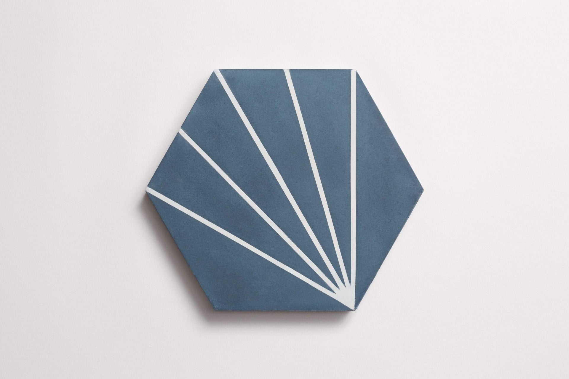 clé tile | cement | radar | linear pattern | federal blue