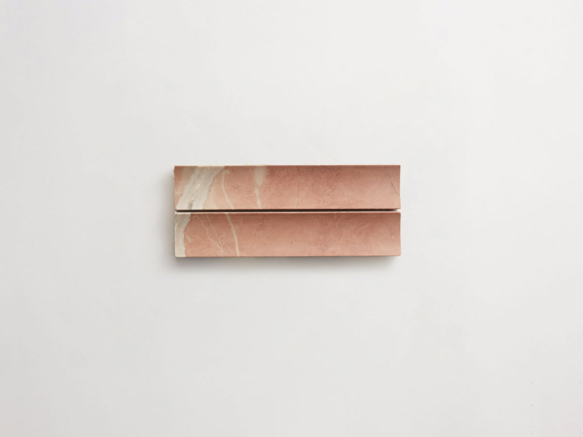 fluted 3d-tile | red marble | etui petit lapidary | clé – clé tile