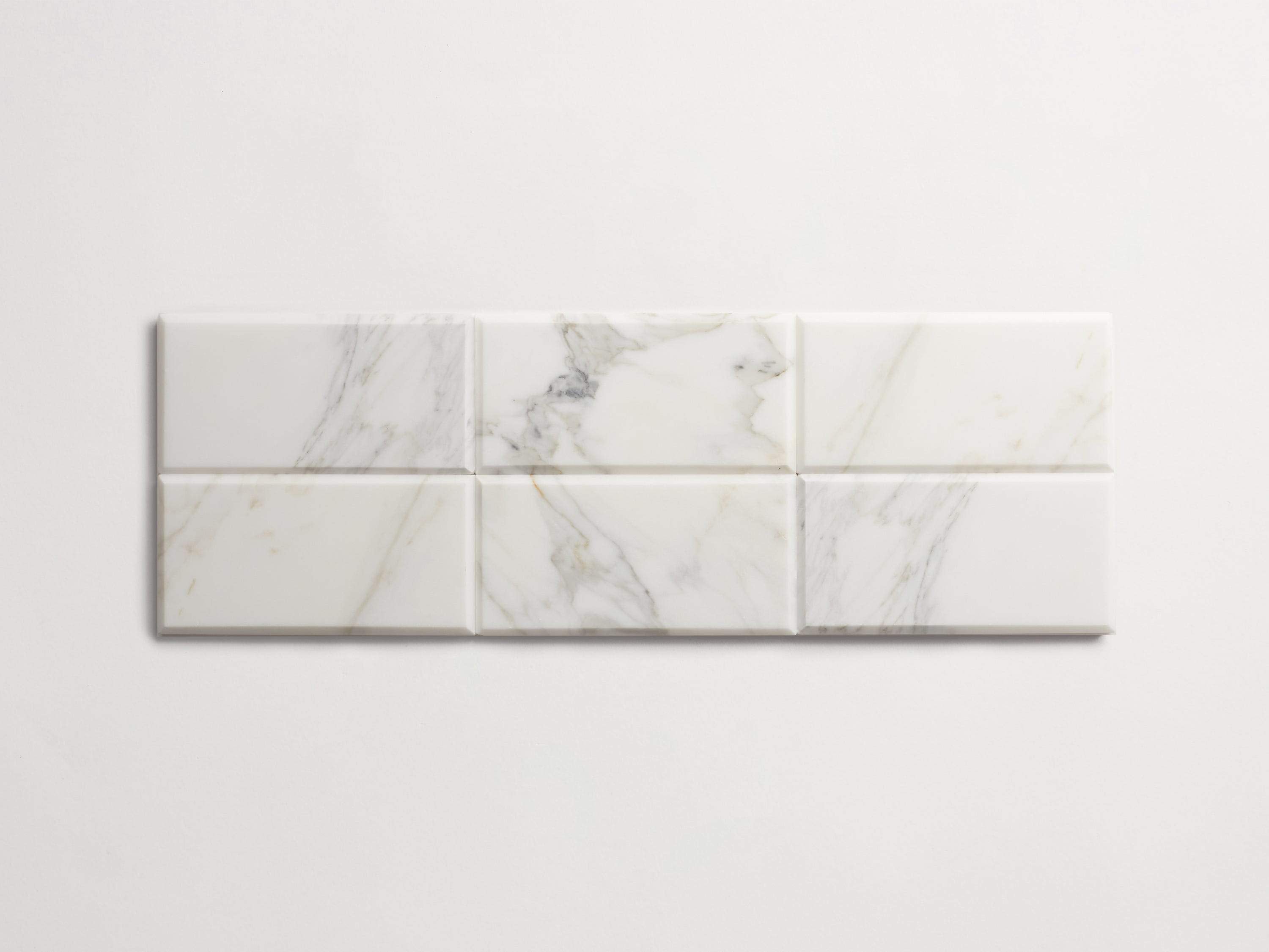 clé calacatta gold | subway bevel ~ 6"x3"x0.375" – clé tile