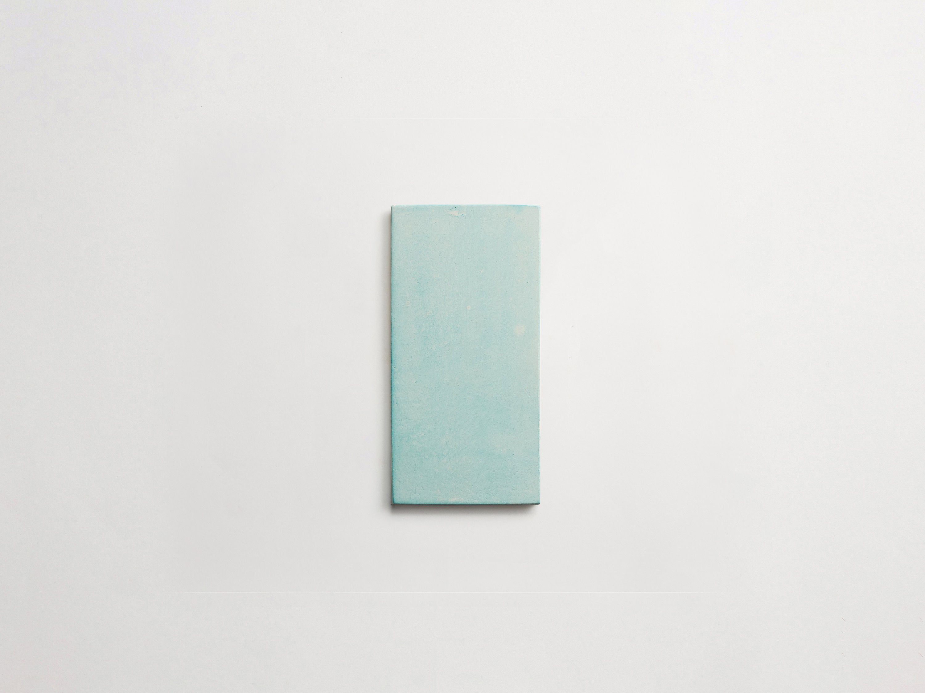Ceramic Shibori Tile | White 8x4 | Teal Wash | clé tile