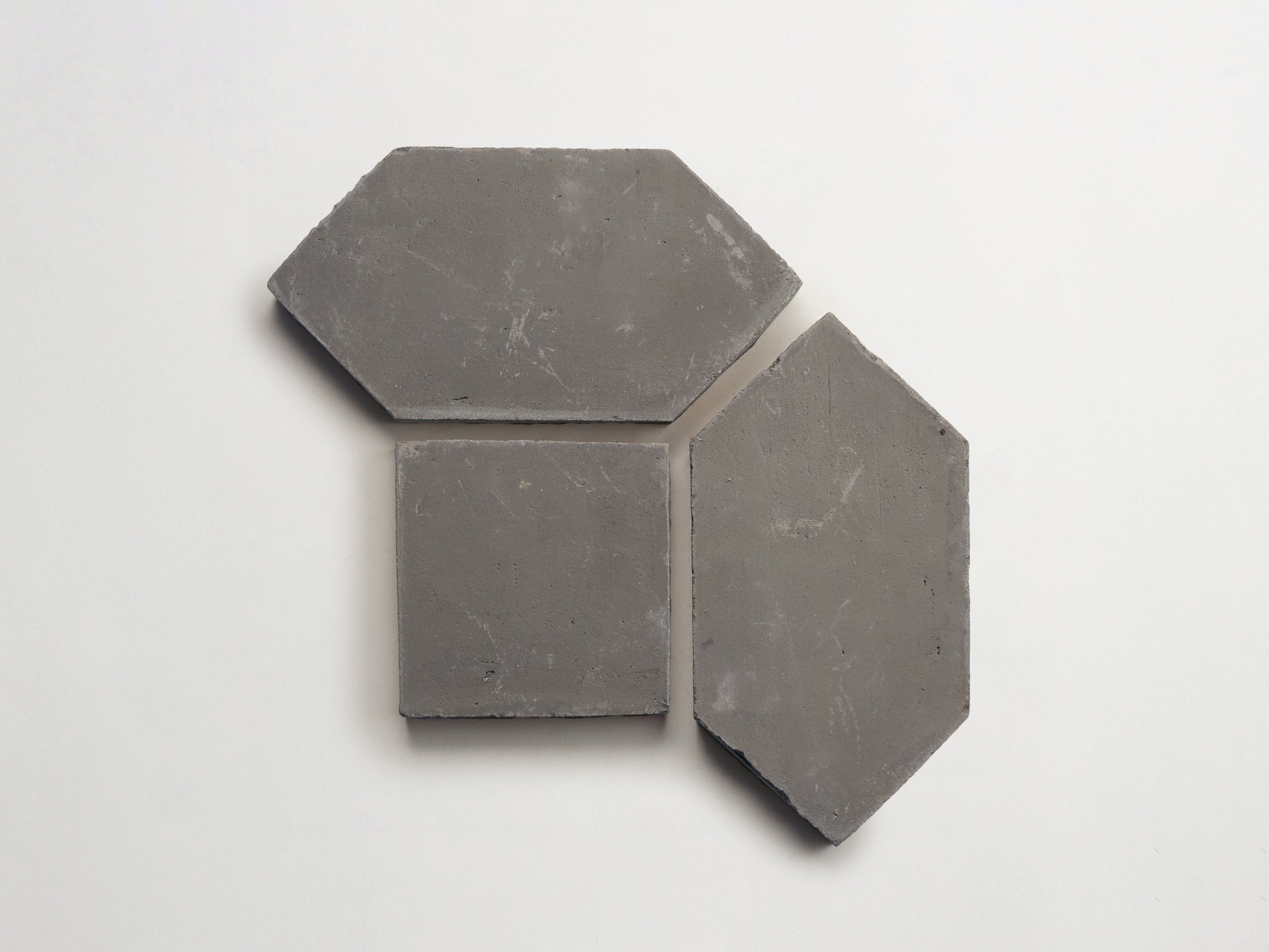 Terracotta Tile | 4" Square + Hex | Unfinished Grey | clé Tile