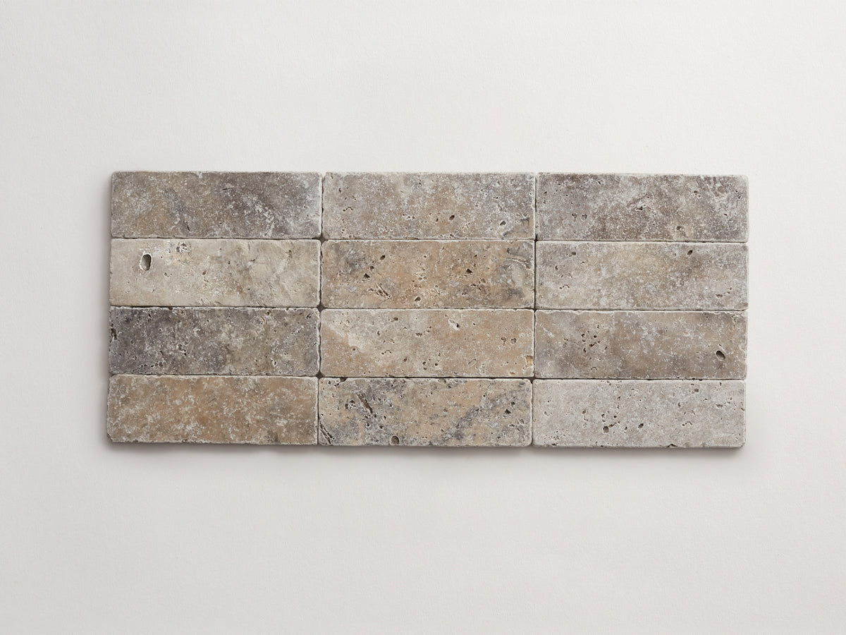 pantry pavers | tumbled travertine | 2x6 shale tile | clé – clé tile