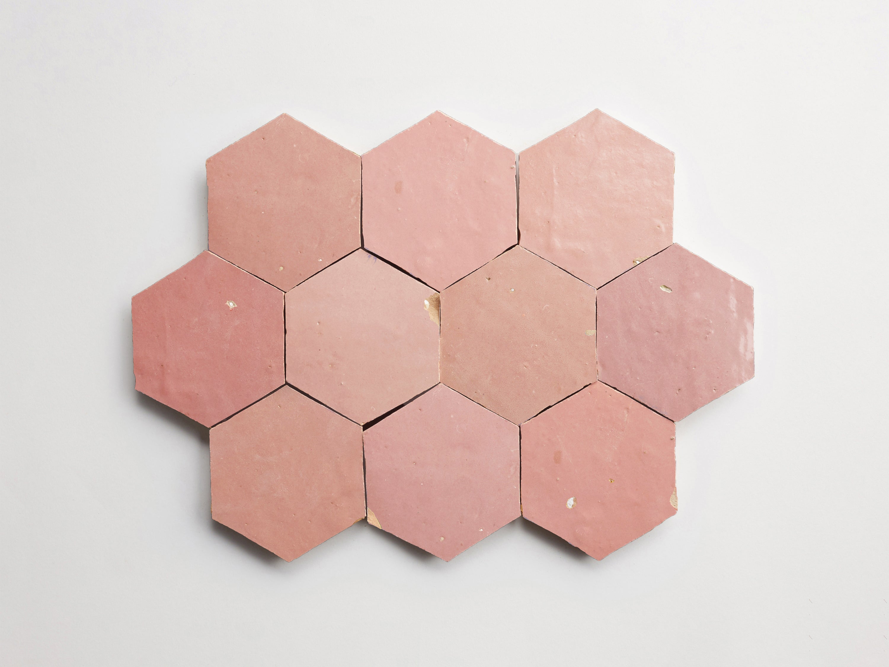 pink zellige tile | moroccan | vintage rose hexagon | clé – clé tile